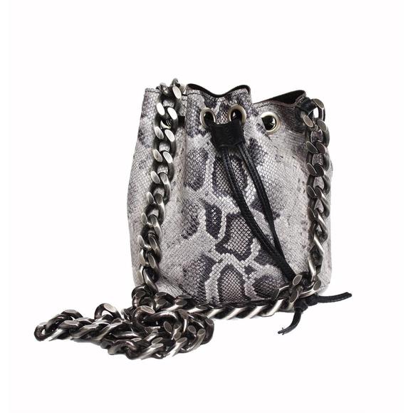 Streets Ahead | Bags | New Streets Ahead Python Bucket Bag With Chunky ...